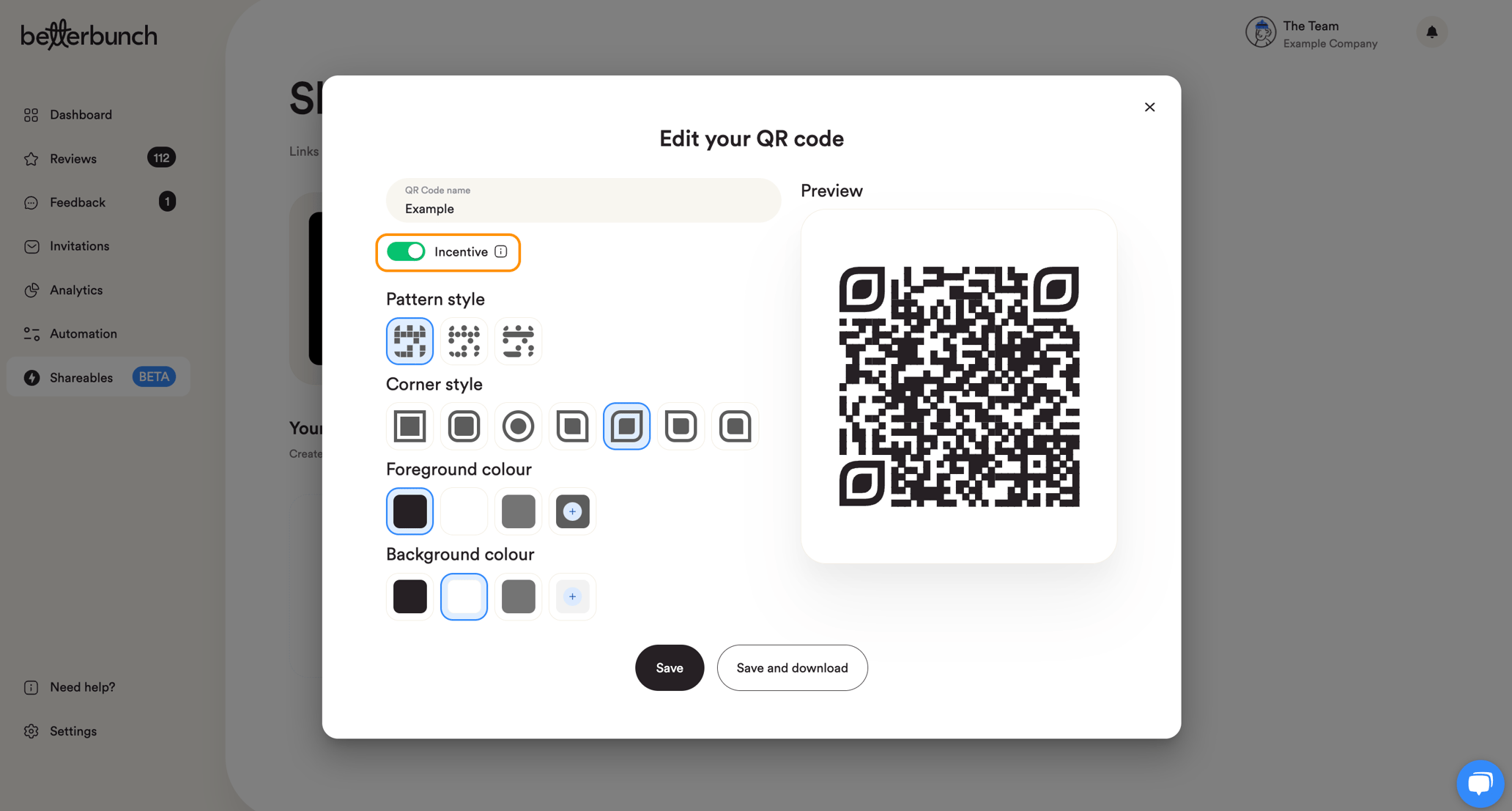 betterbunch QR Codes